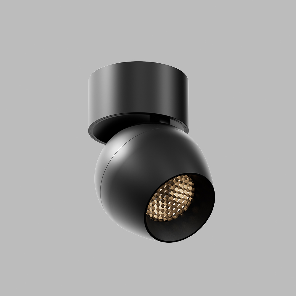 Round spotlight Ceiling lamp for interiors with adjustable direction